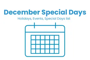 Events and Holidays of December